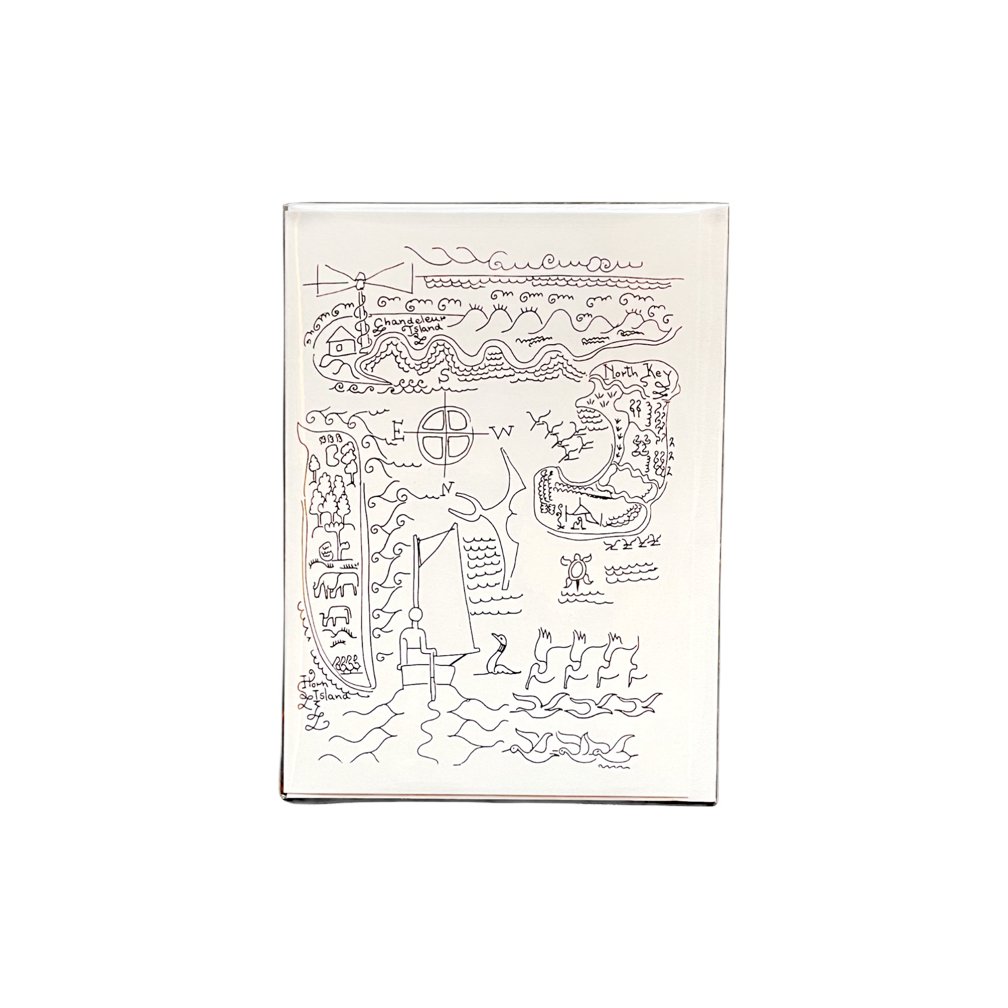 Postcard - Horn Island Map | Walter Anderson Museum of Art
